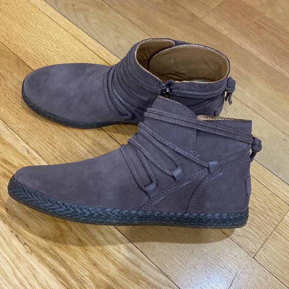 UGG | Shoes | Ugg Rianne Mini Low Suede Leather Shoes | Poshmark
